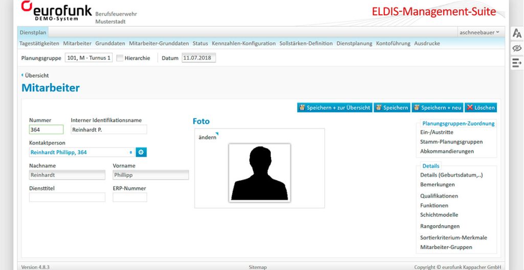 EUROFUNK » eMS - eurofunk Management Suite